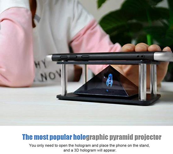 3D Hologram Projector Pyramid, 3.5-6 Inch Mobile Smartphone Hologram ...