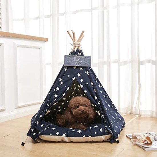 Honden en katten tipi tent - wasbare hondenbed en speelhuis ...