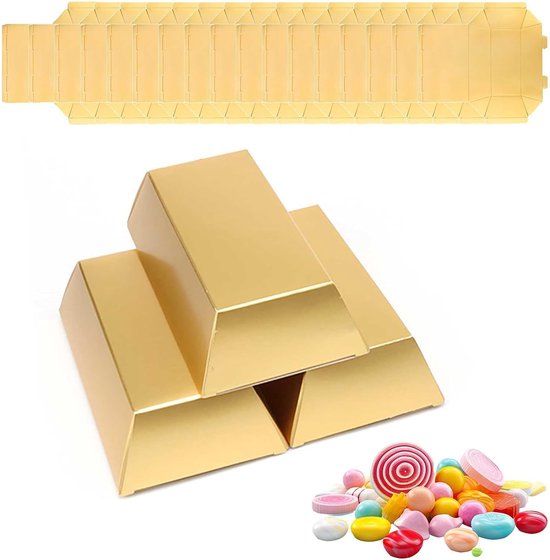 Gold Bar Storage Box - 20 Pieces Chocolade Verpakking - Geschenkdozen ...