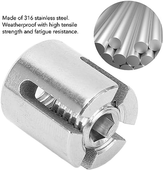 10pcs Cross Cable Clamp 316 Stainless Steel Cable Clips Assembly for ...