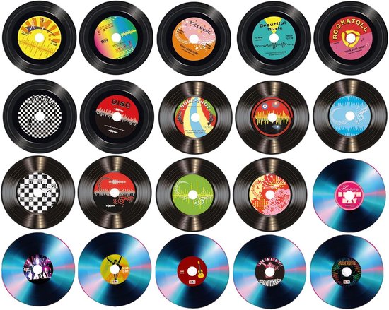 Aesthetic Vinyl Record Decoration - Retro 80s Record Wall Decoration ...