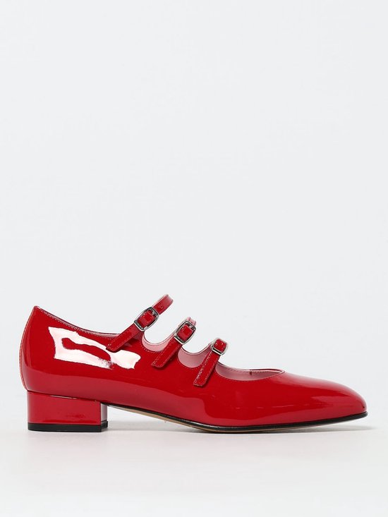 Triple Buckle Patent Leather Pumps Wo - Red | bol