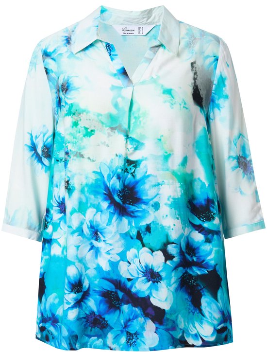 MIAMODA - Dames - Tuniek A-lijn kleurverloop met bloemenmotief ...