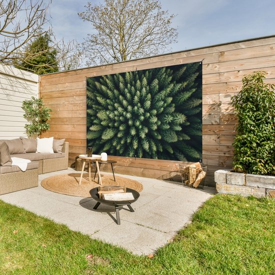 Tuinposter 180x120 cm - Tuindecoratie Bomen - Naaldwoud - Structuur ...