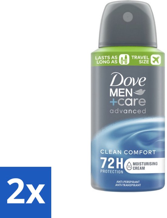 2 x Dove Men+Care Deodorant - Clean Comfort - 75 ml - Deodorant Spray ...