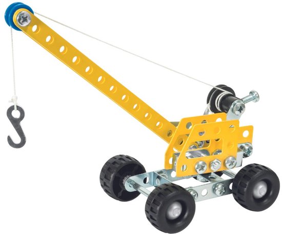 Eitech® Bouwdoos – Mini Kraan Bouwset – 73-delig – Metalen bouwpakket ...
