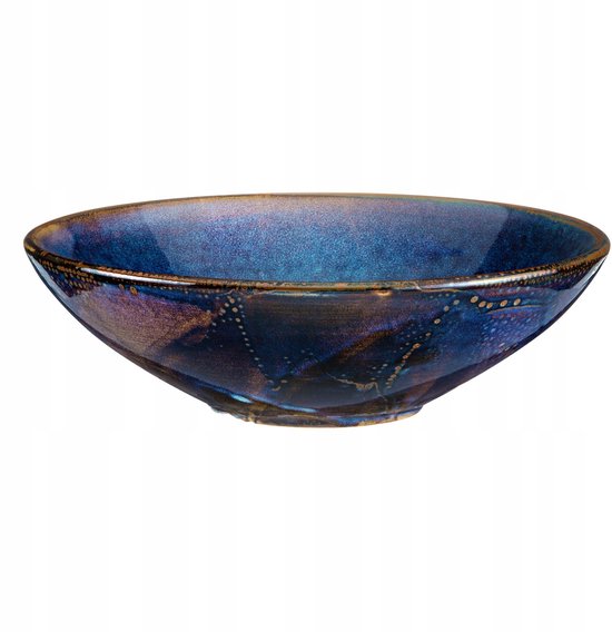 Verlo Diepblauw Diep Bord 23,5 cm - Uniek Design Porselein | bol