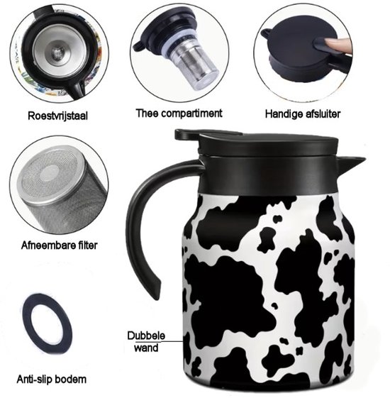 Theepot - thermos - theepot met filter - thermoskan - koffie - theekan ...