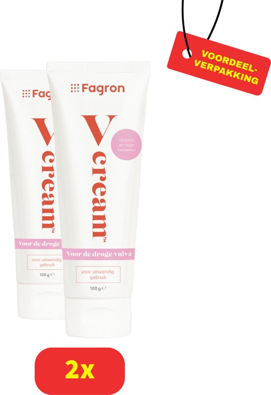 Fagron V-Cream - Voor de Droge Vulva - 2 x 100g Voordeelverpakking | bol