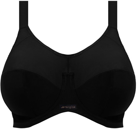 Elomi Energise Grote maten Sport bh – Zwart - 100D | bol