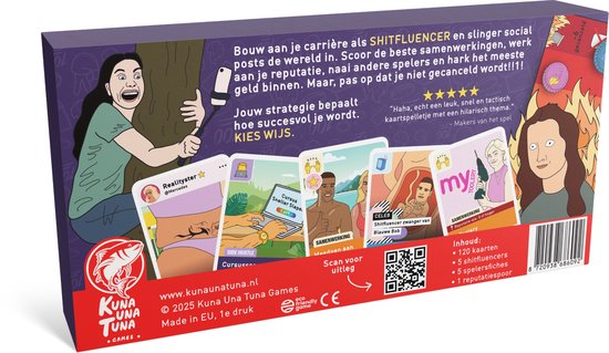 Shitfluencers - Nederlandstalig Partyspel - Grappig tactisch kaartspel ...