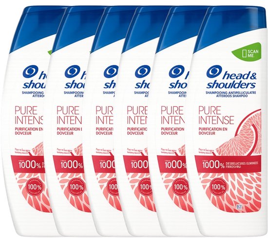Head & Shoulders Pure Intense Shampoo 6 x 500 ml – Anti-Pellicules | bol