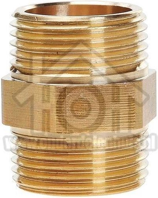Water Verbindingsstuk 3/4 x 3/4 gasdraad Messing 573514 | bol
