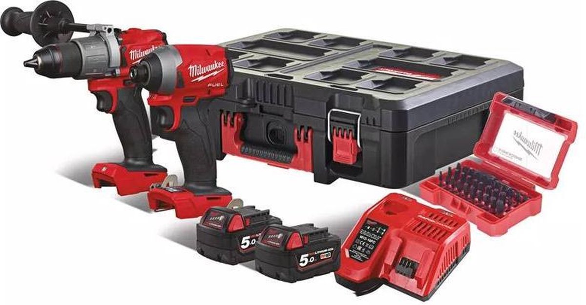 Milwaukee M18 FPP2A2-502P - Combiset - PackOut - inclusief 2x accu en ...