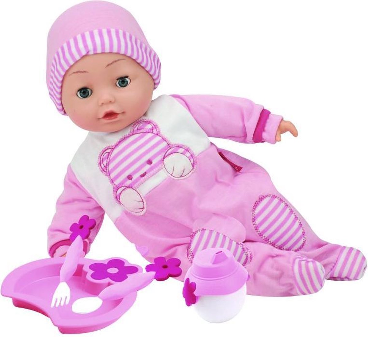 Dimian Babypop 50 Woordjes - met Kledij en Accessoires - 40 Cm | bol.com