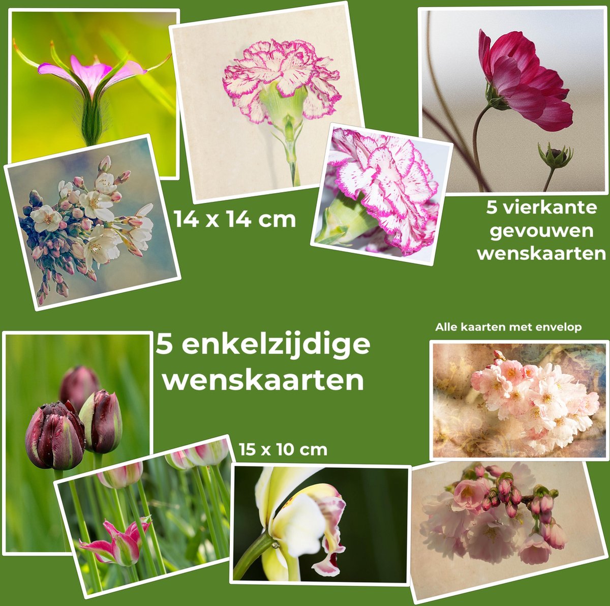 Wenskaarten set van 10 kaarten | bol