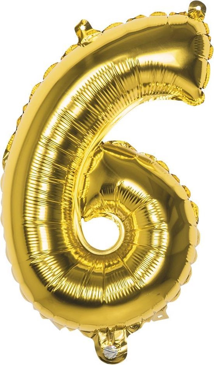 Folieballon '6' goud (86 cm) | bol.com Folieballon '6' goud (86 cm) | bol.com