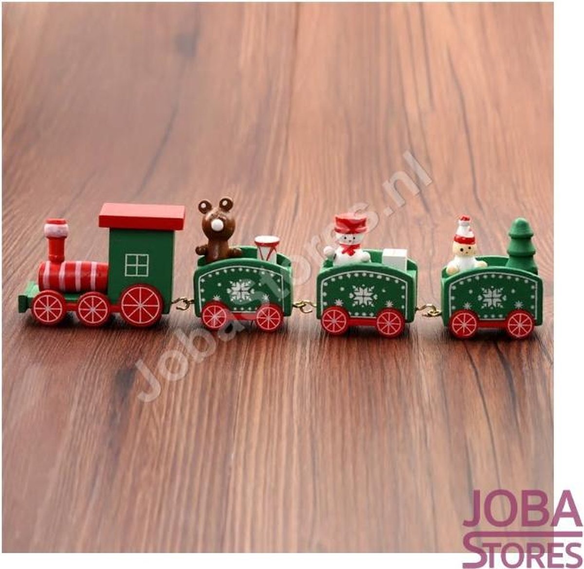 Houten Kerst Treintje 4 delig Groen (1 stuk) | bol.com