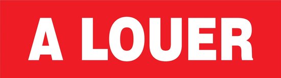 5x "A Louer" stickers 35 x 10 cm, Vinyl Rood/Wit | bol.com