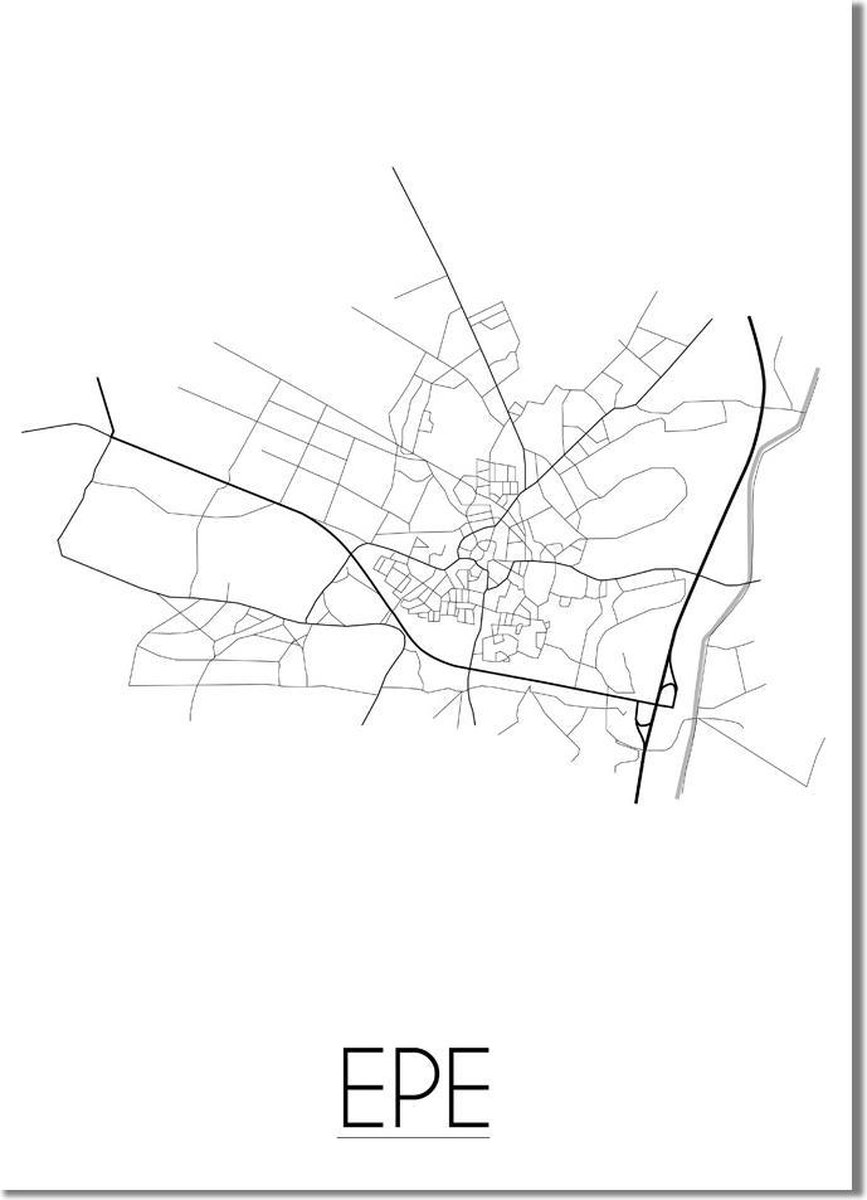 DesignClaud Epe Map Poster - A2 + cadre photo blanc (42x59,4cm) | bol.com