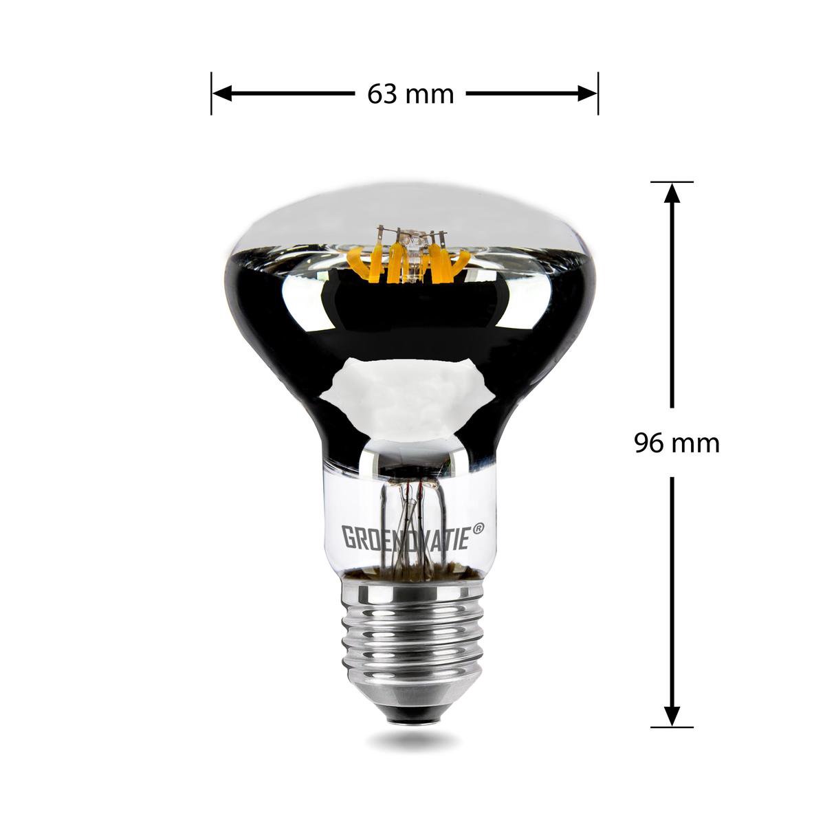 Groenovatie LED Filament Reflectorlamp - 6W - E27 Fitting - 96x63 mm ...