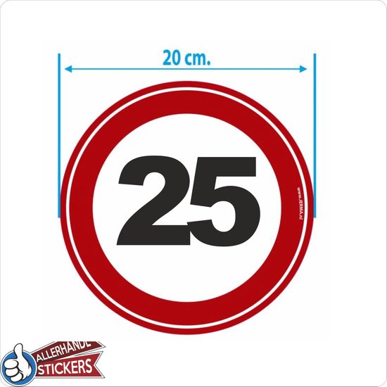 Maximumsnelheid sticker 25 km. | bol