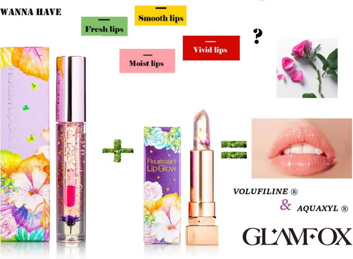 Glamfox Witch Flower Lipstick + Lipgloss Set - Heksen Bloem Set met 24K ...