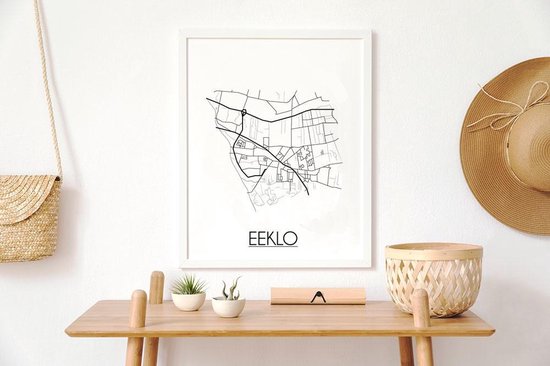DesignClaud Eeklo Map poster A4 poster (21x29.7cm) | bol.com