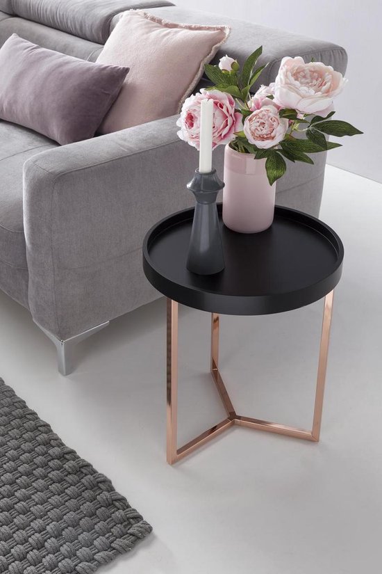 Table d'appoint design Nancy - Tables d'appoint métal et bois - 40 x 40 ...
