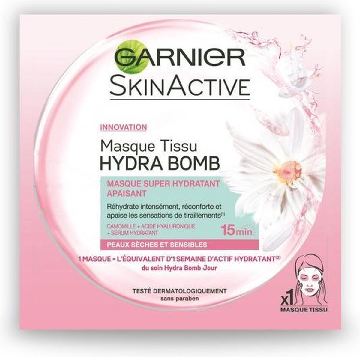 Garnier Skinactive Face Hydra Bomb Ultra Hydraterend & Kalmerend Tissue ...