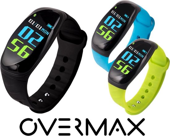 Overmax Touch 3.0 - Smartwatch - Zwart/Blauw/Groen | bol.com