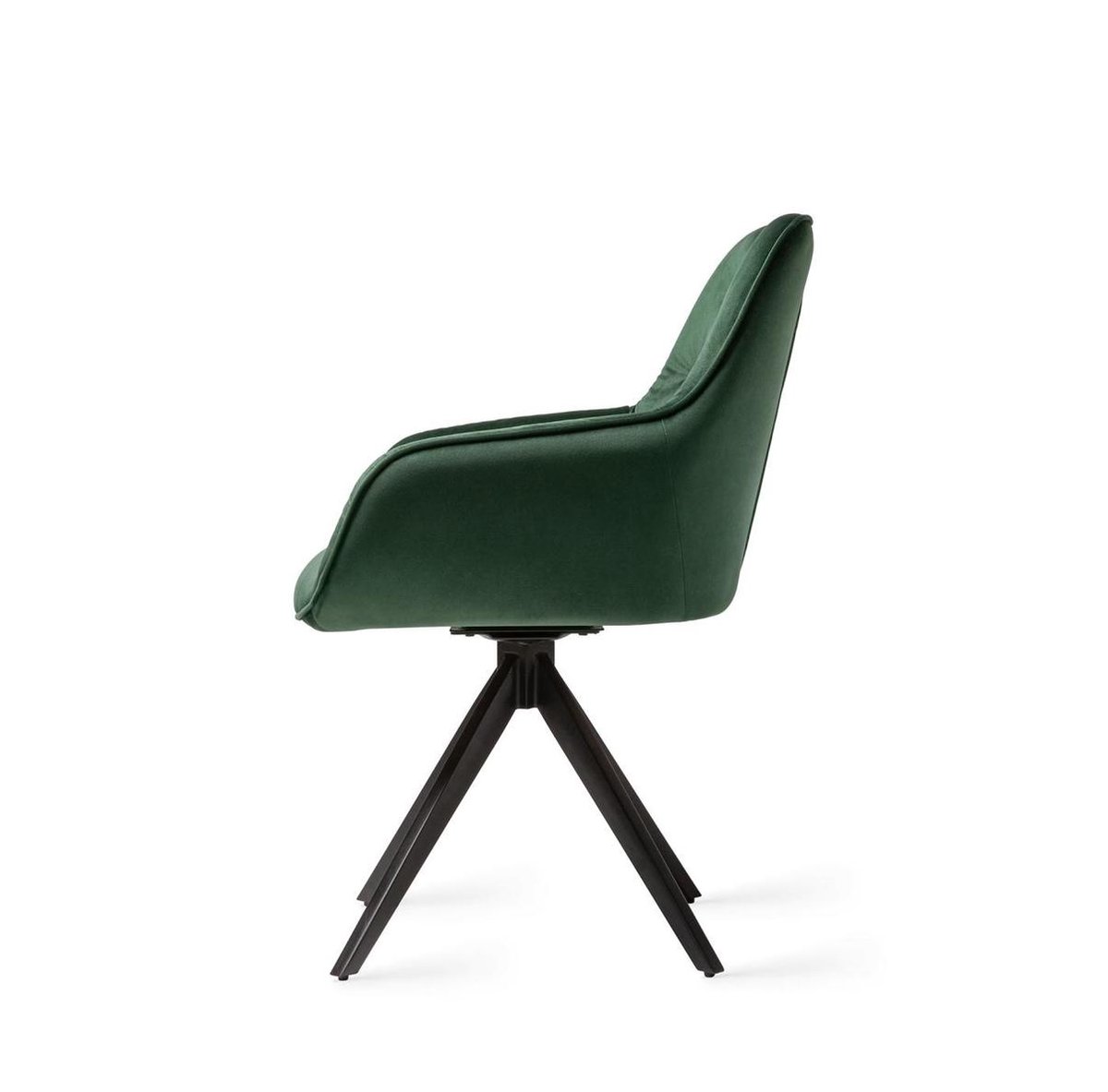 Tara Eetkamerstoel Jungle Zen Turn | Donkergroene velours met draaibaar ...