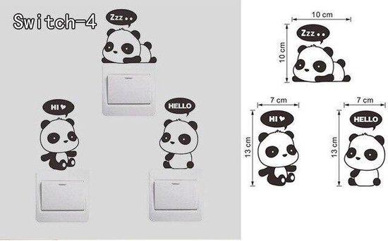 3D Sticker Decoratie DIY Grappig Leuke Dieren Goedkoop Schakelaar Stickers Wall Art... | bol.com