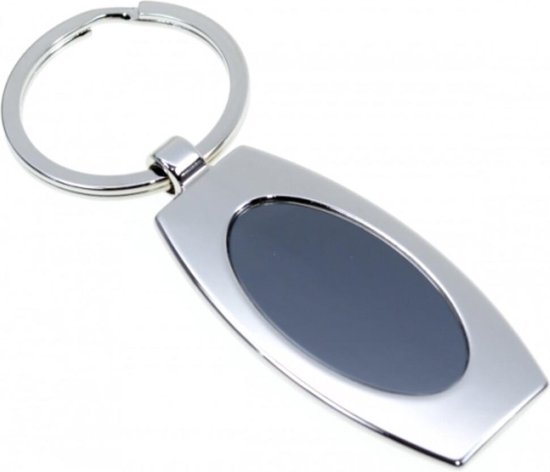 Nektar tweekleurig metalen sleutelhanger | Ovale figuren ...