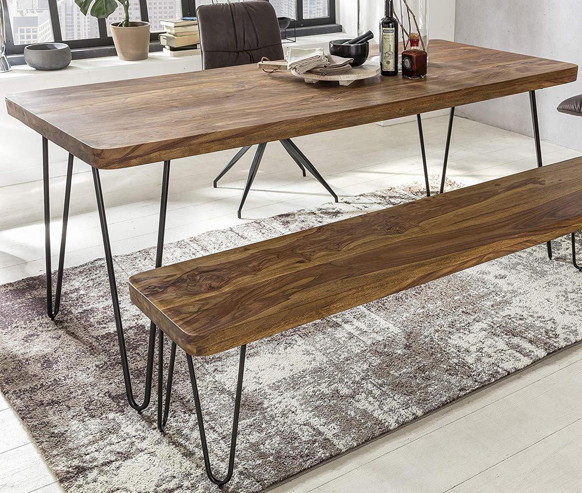 Nancy's Eettafel Shasheem Hout - Eettafels Woonkamer - Eettafel Hout ...