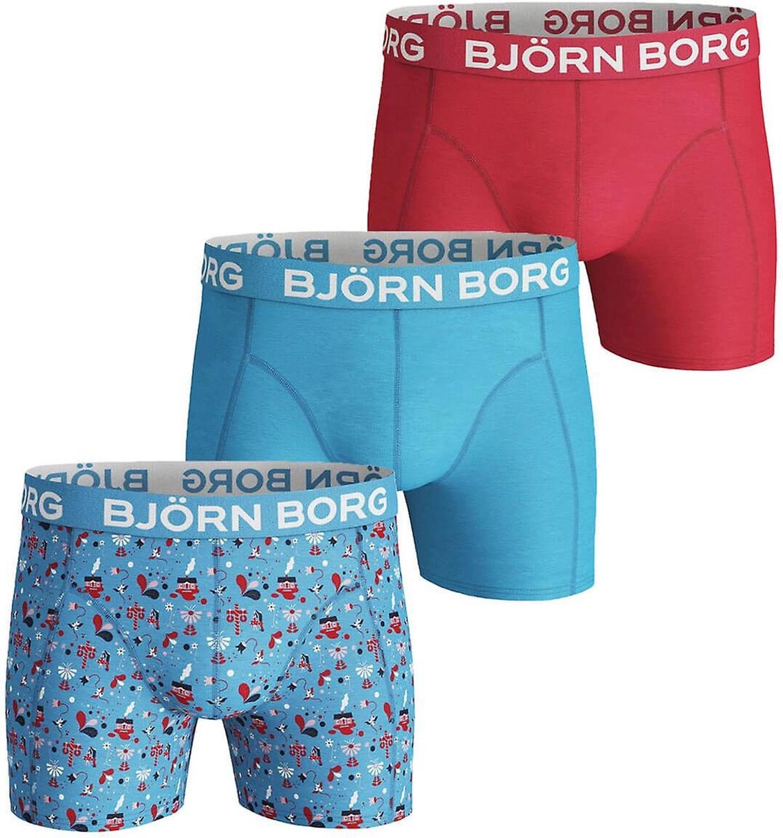 Bjorn Borg Midsummer Heren Boxershort-3P-Blauw-Maat S | bol.com