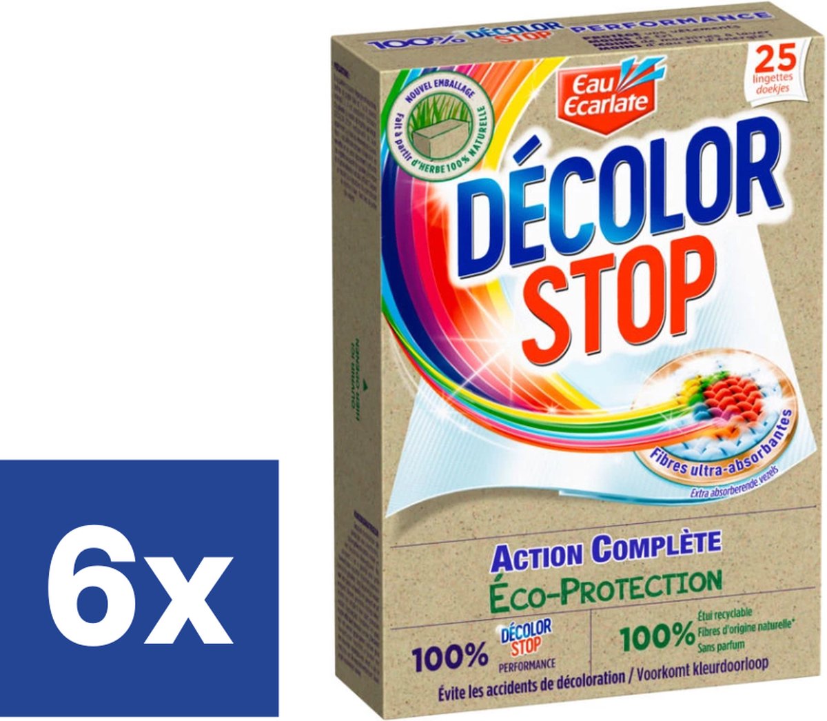 Decolor Stop Eco Protection - 6 x 25 doekjes | bol