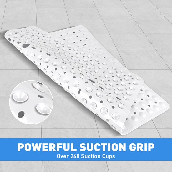 Douchemat, antislip, 70 x 70 cm, badmat met zuignappen, BPA-vrije pvc ...