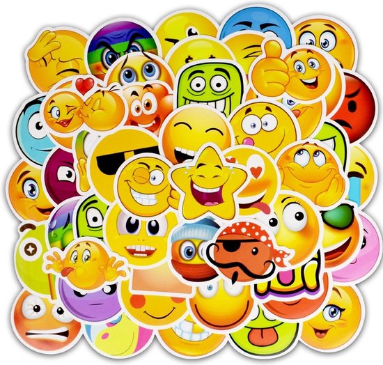 Smiley Sticker mix met 50 verschillende stickers - voor Skateboard ...