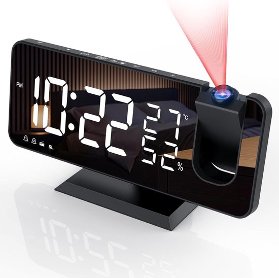 Velox Digitale Wekker Met Projectie - Wekkerradio Met Projectie ...