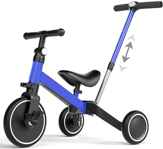 Loopfiets 1 jaar - Loopfiets 1 jaar met duwstang - 4 in 1 driewieler ...