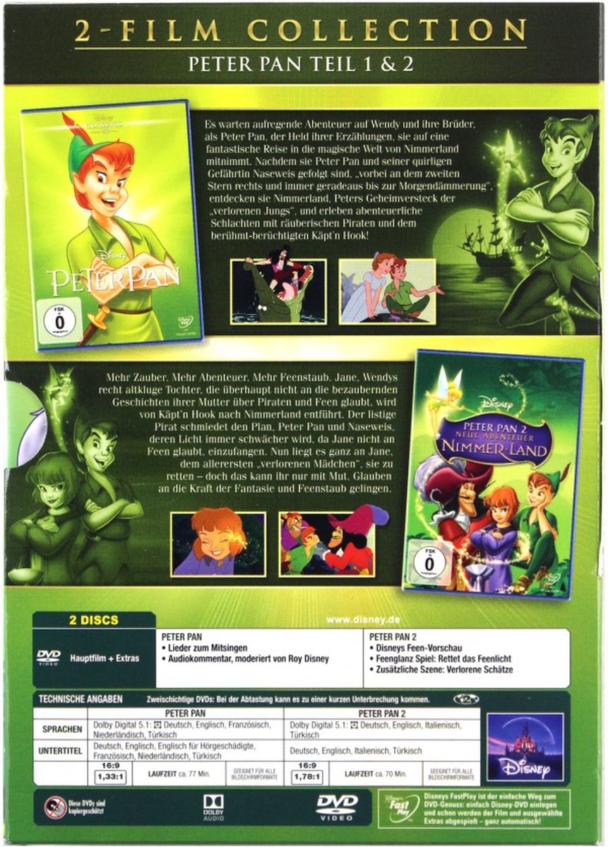 Barrie, J: Peter Pan 1+2 (Dvd), Spencer Breslin | Dvd's | bol