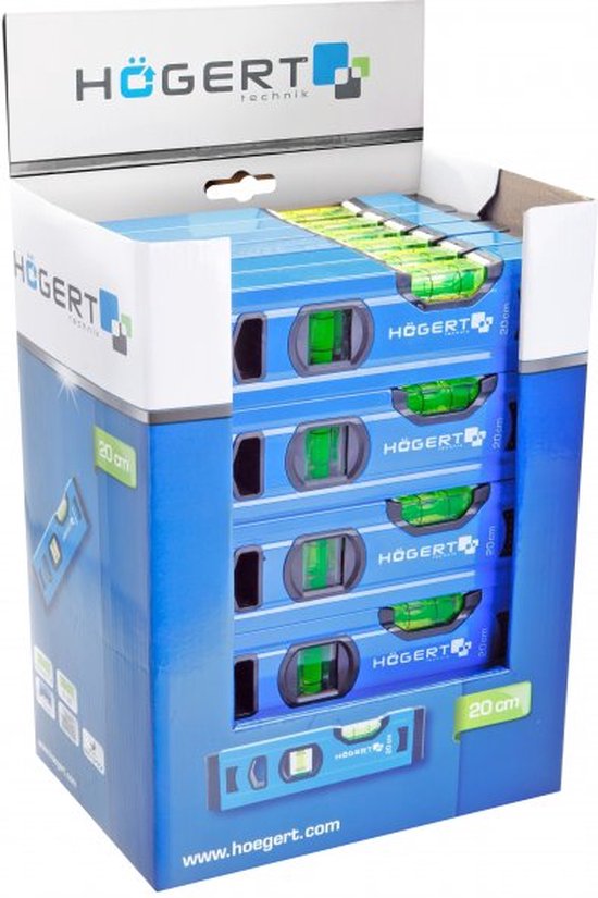 Aluminium Waterpas 20 cm, met 2 waterpasniveaus | bol