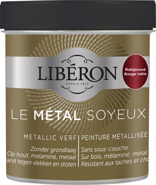 Libéron Le Métal Soyeux - 0.5L - Robijnrood | bol