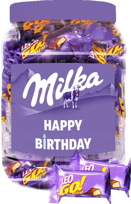 Milka Leo Go mini chocolat "Happy Birthday" - cadeau d'anniversaire en ...