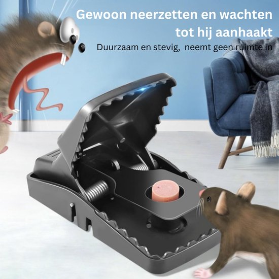 8 Stuks Muizenval - Muizengif Alternatief - Muizenvallen voor Binnen en ...