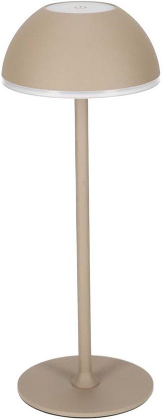 Jens Living Led Tafellamp - Oplaadbaar - Ø 11 X 28,5 Cm - Beige | Bol