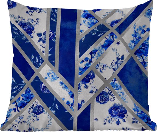 Tuinkussen - Delfts blauw - Patroon - Abstract - 40x40 cm ...
