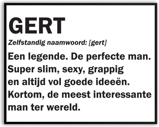 Gert Woordenboek Fotolijst met glas 30 x 40 cm - Prachtige kwaliteit ...