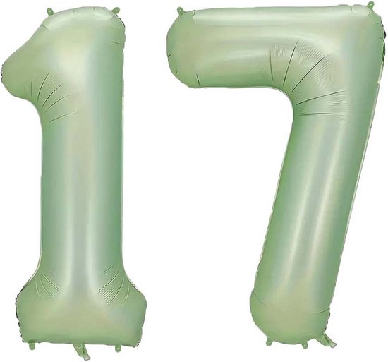 Cijfer Ballonnen Ballon Cijfer 17 Verjaardag Versiering Feest Helium ...